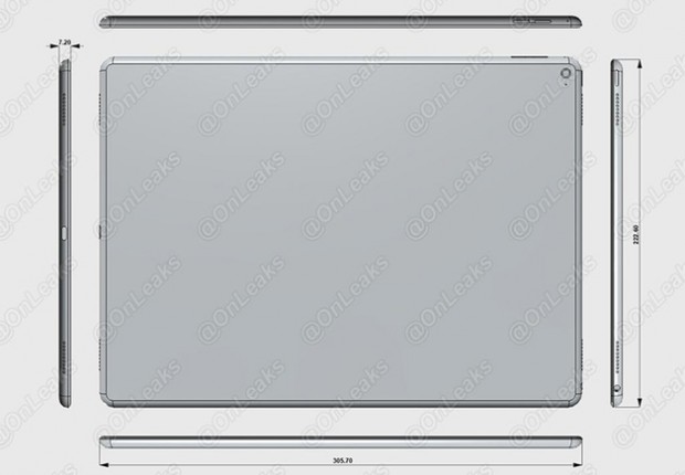 Esquema del iPad Pro de 12 pulgadas se filtra
