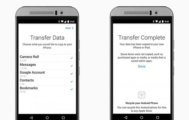 App Move to iOS de Apple disponible en Google Play