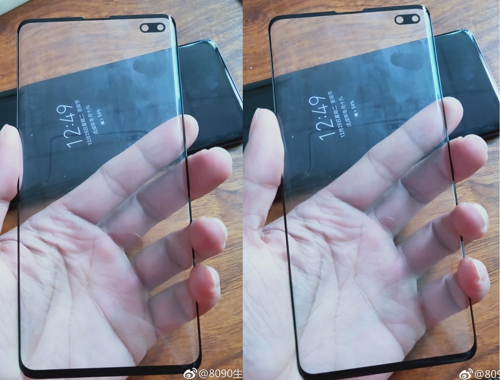 Samsung Galaxy S10+ muestra su panel frontal por completo en dos fotos