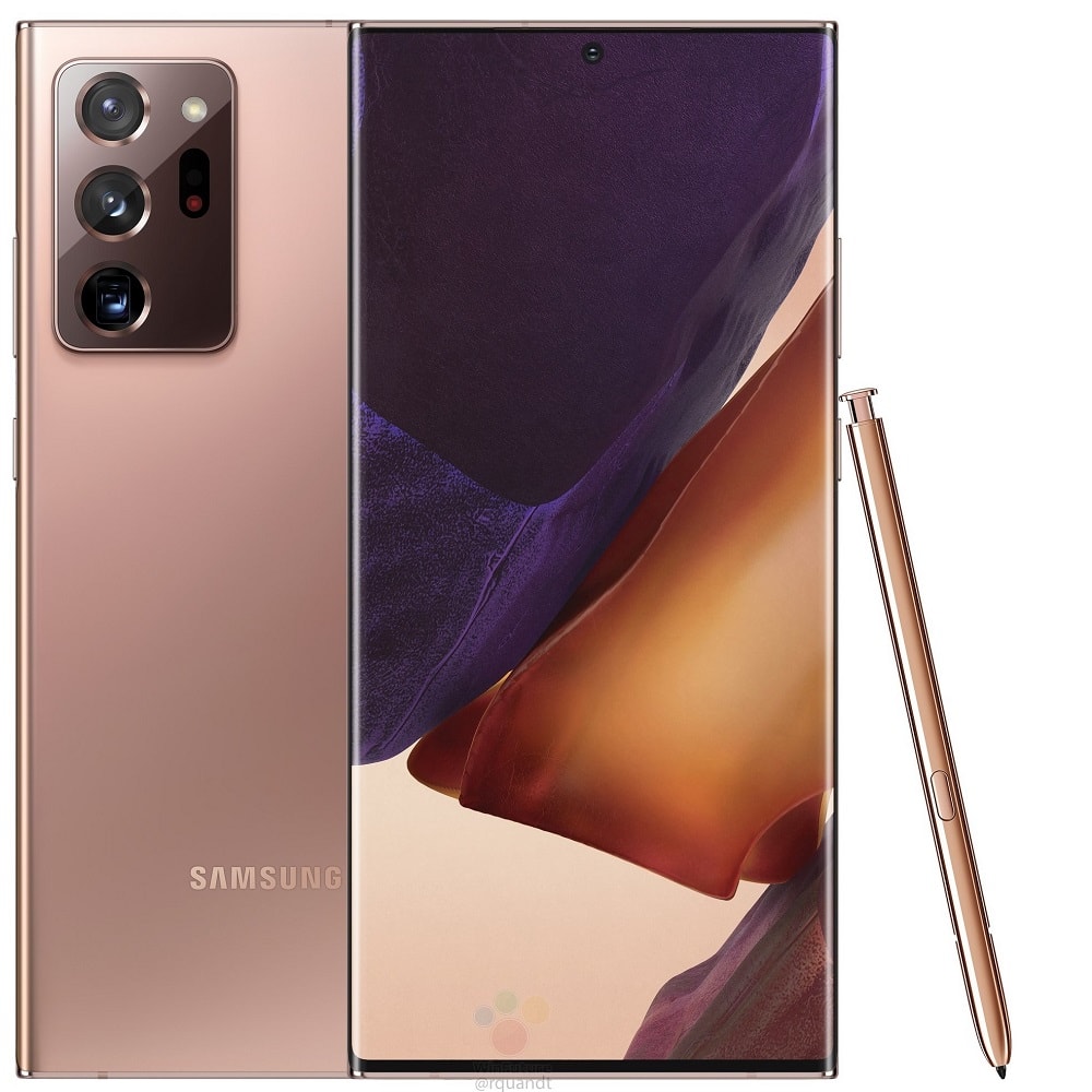 Samsung Galaxy Note 20 Ultra se filtra por completo en renders y specs
