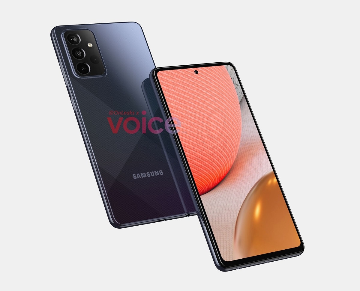 Samsung Galaxy A72 5G ve filtrado su diseño completo